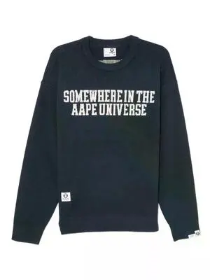 AAPE BY *A BATHING APE Logo-printed Sweatshirt - Blue