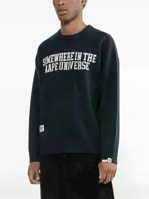 AAPE BY *A BATHING APE Logo-printed Sweatshirt - Blue