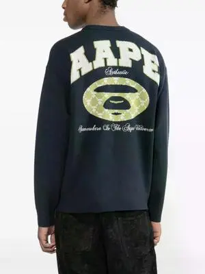AAPE BY *A BATHING APE Logo-printed Sweatshirt - Blue