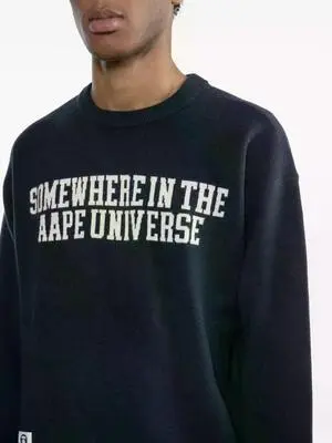 AAPE BY *A BATHING APE Logo-printed Sweatshirt - Blue
