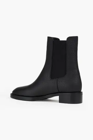 STUART WEITZMAN Lenora Pebbled-leather Chelsea Boots