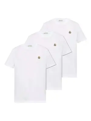 Moncler Logo-patch T-shirt Pack - White