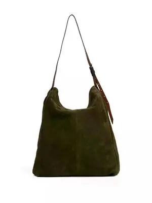 MAISON MARGIELA Suede Drawstring Shoulder Bag