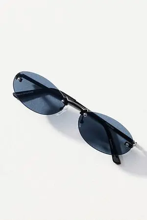 EYEKING Small Oval Sunglasses - Black / Smoke