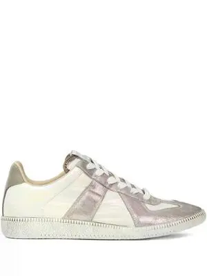 MAISON MARGIELA Metallic Panelled Sneakers - Neutrals