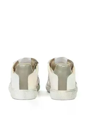 MAISON MARGIELA Metallic Panelled Sneakers - Neutrals