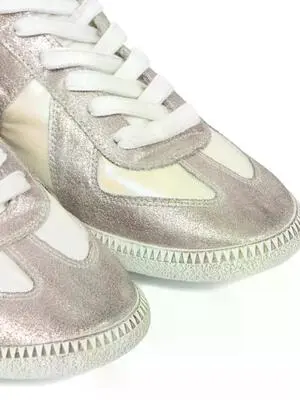MAISON MARGIELA Metallic Panelled Sneakers - Neutrals