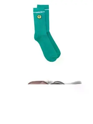 BARROW Smiley Crew Socks - Green