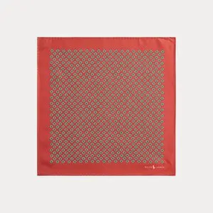 Ralph Lauren Neat Silk Twill Pocket Square - Canvas Pink