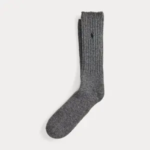 Ralph Lauren Ribbed Wool-Blend Socks Grey Heather