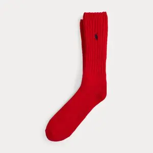 Ralph Lauren Ribbed Wool-blend Socks - Red