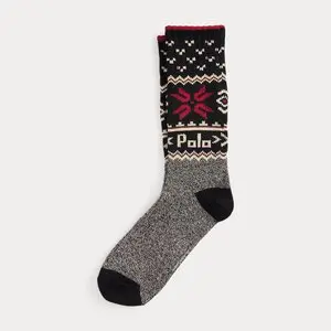 Ralph Lauren Fair Isle Crew Socks - Black