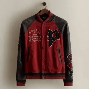 Men's Leather Sleeve Letterman Jackets