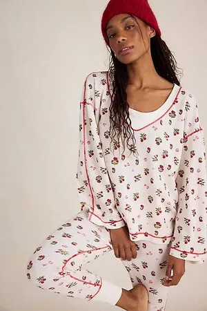 Free People First Base Pullover - Ivory Combo