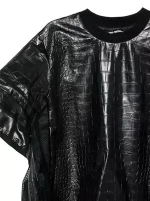 Junya Watanabe Crocodile-effect Faux-leather Top
