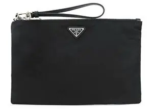 Prada Small Nylon Clutch - Black