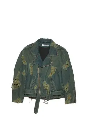 Acne Studios Distressed Denim Biker Jacket