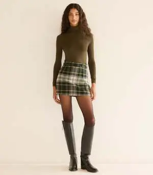 DÔEN Chieri Plaid Mini Skirt