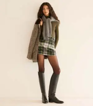 DÔEN Chieri Plaid Mini Skirt