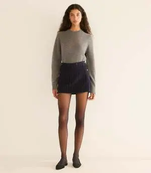 DÔEN Raina Pinstriped Mini Skirt