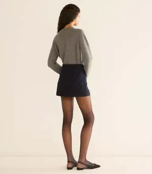 DÔEN Raina Pinstriped Mini Skirt