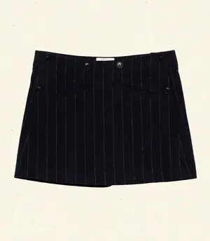 DÔEN Raina Pinstriped Mini Skirt