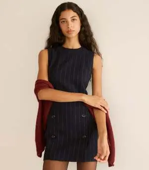 DÔEN Polly Pinstripe Sleeveless Dress