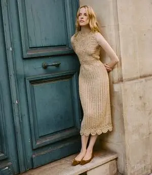 DÔEN Esmina Handknit Midi Dress