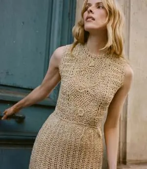 DÔEN Esmina Handknit Midi Dress