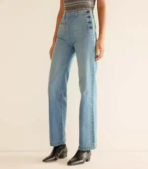DÔEN High-waisted Wide Leg Jean
