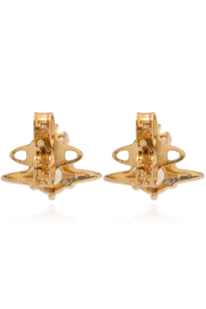 VIVIENNE WESTWOOD Earrings With Crystals - Gold