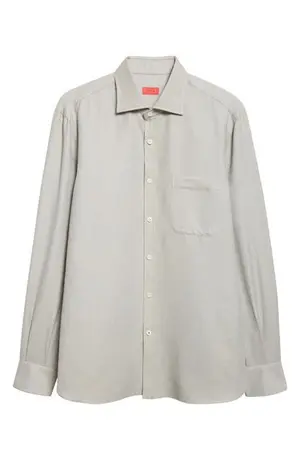 Isaia Cotton & Silk Button-up Shirt
