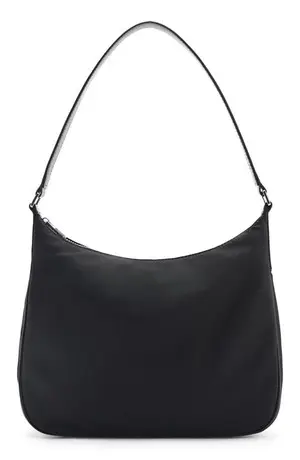 Mango Nylon Shoulder Bag - Black