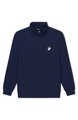 DALIX Heartly Ghost Quarter Zip Pullover - Navy