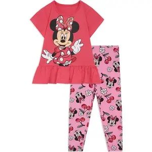 Disney T-shirt & Leggings Set - Cherry Red/pink