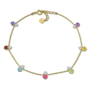 JULIANNA B. Multi-gemstone Station Bracelet - 10k Yellow Gold