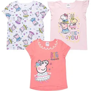 PEPPA PIG 3-pack Of Graphic T-shirts - White/pink