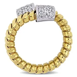 JULIANNA B. Cubic Zirconia Two-tone Omega Ring