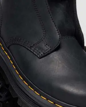 Dr. Martens Zebzag Laceless Leather Boots - Black