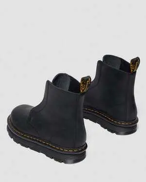 Dr. Martens Zebzag Laceless Leather Boots - Black