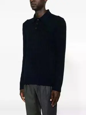 GRAN SASSO Cable-knit Polo Sweater