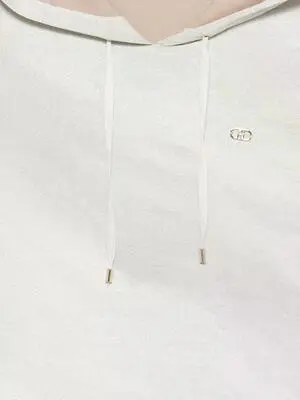 Liu Jo Logo Plaque Drawstring Hoodie