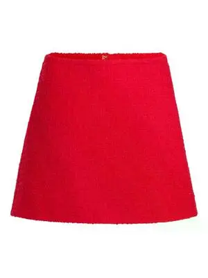 PATOU Tweed A-line Mini Skirt - Red