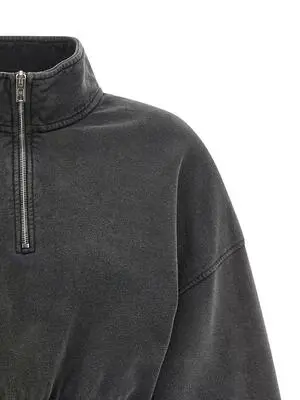 Alexander Wang Half-zip High-neck Sweatshirt