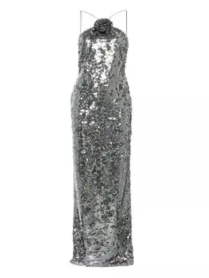 Magda Butrym Sequin-embellished Maxi Dress - Grey