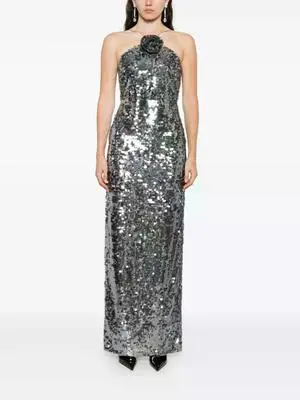 Magda Butrym Sequin-embellished Maxi Dress - Grey