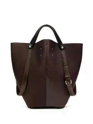 MAISON MARGIELA Leather Tote Bag - Brown