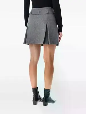 A.p.c. Pleated Mini Skirt With Belt
