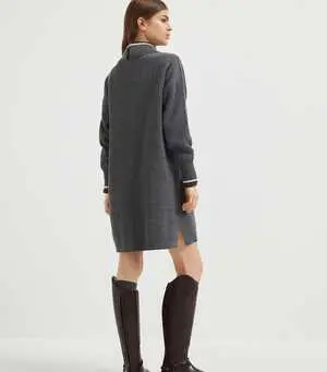 Brunello Cucinelli Virgin Wool-blend Mini Dress