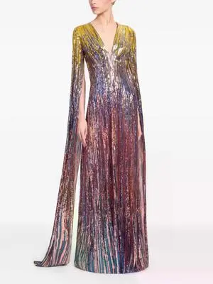Elie Saab Sequin Embellished Maxi Dress